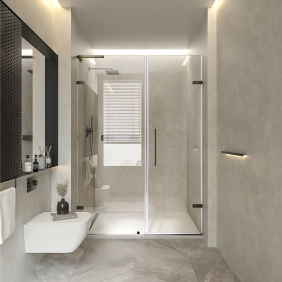 Frameless Hinged Shower Bath Door Transparent Glass Shower Screen ...
