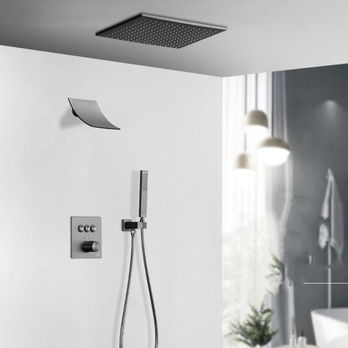 Brass Ceiling Mounted Shower System with Hand Shower Shower Combo ...