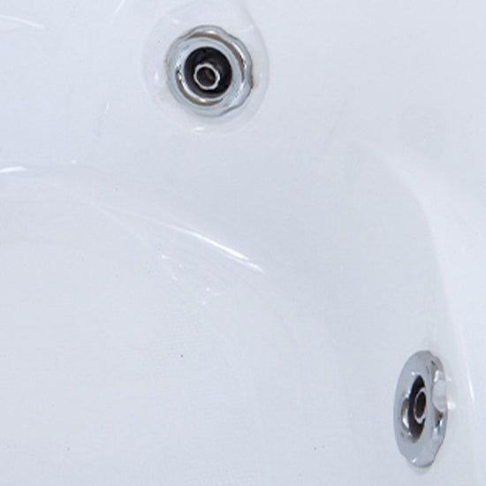 Contemporary Acrylic Corner Bath Tub White Tub with Internal Drain ...