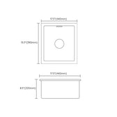 Rectangle Stainless Steel Kitchen Sink with Basket Strainer Sink ...