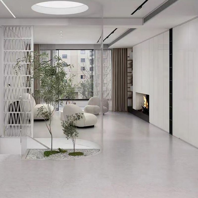 Marbling Rectangle Floor Tile Straight Edge Slip Resistant Matte Tile ...