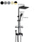 Square Metal Shower System Volume Control Dual Shower Head Shower ...