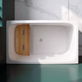 Modern Rectangle Acrylic Bathtub Freestanding Bathtub with Drain Bath ...