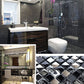 Glass Mosaic Tile Square Shape Wall Tile with Fade Resistant - Clearhalo