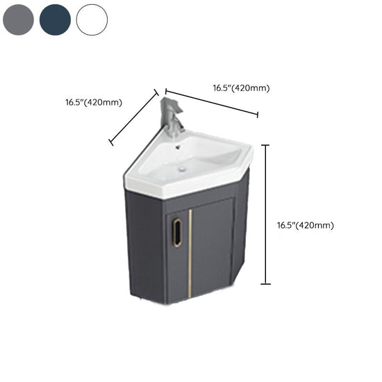 Creative Sink Vanity Wall Mount Triangular Wall Mount Vanity Cabinet ...