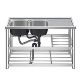 Modern Workstation Ledge Stainless Steel with Accessories and Faucet ...