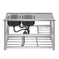 Modern Workstation Ledge Stainless Steel with Accessories and Faucet ...
