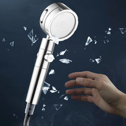 Adjustable Water Flow Shower Head Solid Color 3 Settings Round Handheld ...