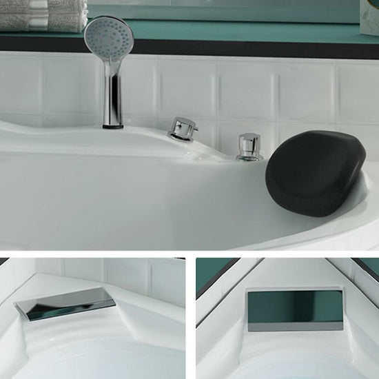 Modern Free Form Bathroom Bathtub Soaking with Drain Bath Tub - Clearhalo
