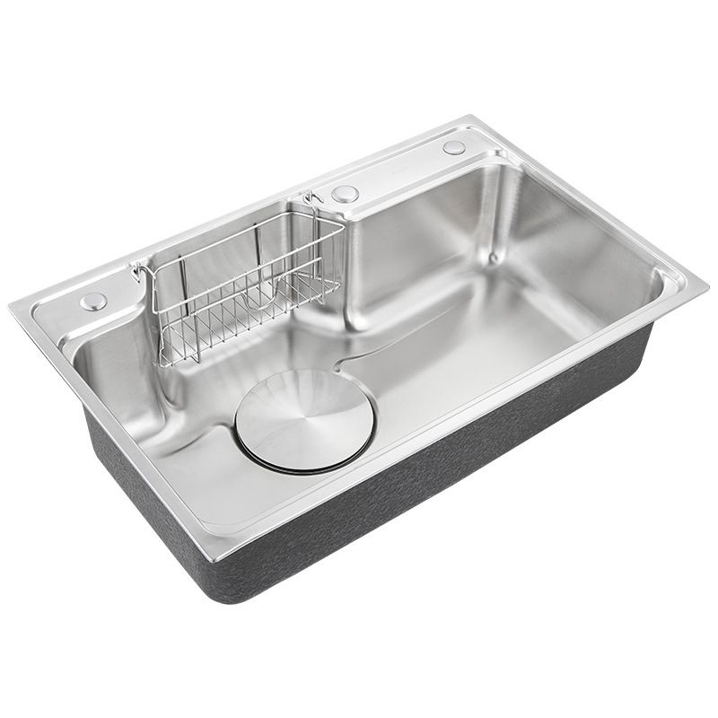 Modern Stainless Steel Sink Overflow Hole Kitchen Sink with Drain ...