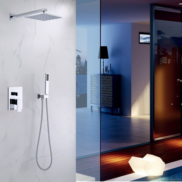 Shower System Square Handheld Shower Knot Handle Shower Trim - Clearhalo