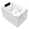 Back to Wall Rectangular Bathtub Antique Finish Soaking Bath Tub ...