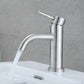 Stainless Steel Bathroom Faucet Chrome Lever Handle Sink Faucet with 1 ...