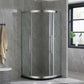 Round Stainless Steel Shower Enclosure Easy Clean Glass Shower Stall ...