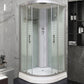 Contemporary Round Shower Stall Striped Framed Shower Stall with ...