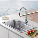Rectangle Stainless Steel Kitchen Sink Double Basin Sink with Drain ...