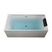Modern Freestanding Rectangular Bath Acrylic White Soaking Bathtub ...