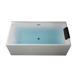 Modern Freestanding Rectangular Bath Acrylic White Soaking Bathtub ...
