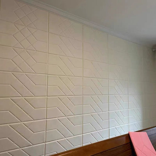3D Embossed Foam Wall Paneling Living Room Waterproof Wall Paneling ...