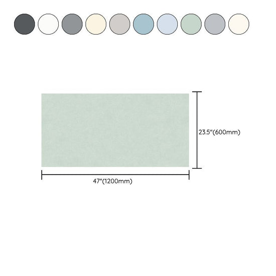 Solid Color Singular Tile Modern Matte Rectangular Floor Tile - Clearhalo