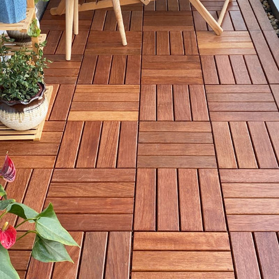Tradition Teak Floor Tile Water Resistant Click Lock Wooden Floor for ...