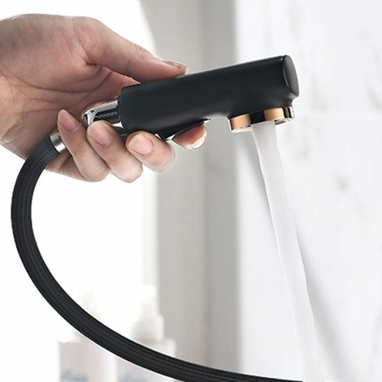 Contemporary Copper Vessel Faucet Lever Handles Retractable Low Arc ...