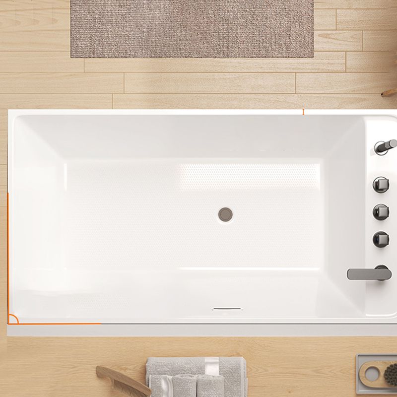 Rectangle Soaking Bathtub Freestanding Acrylic Bathtub with Faucet ...