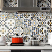 PVC Square Peel & Stick Mosaic Tile Multi-Color Kitchen and Bathroom ...