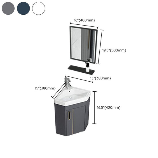 Creative Sink Vanity Wall Mount Triangular Wall Mount Vanity Cabinet ...