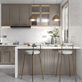 Rectangular White Tile Modern Straight Edge Polished Wall Tile - Clearhalo