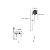 Round Shower Set White Wall Mounted Handshower Lever Handle Shower Hose ...