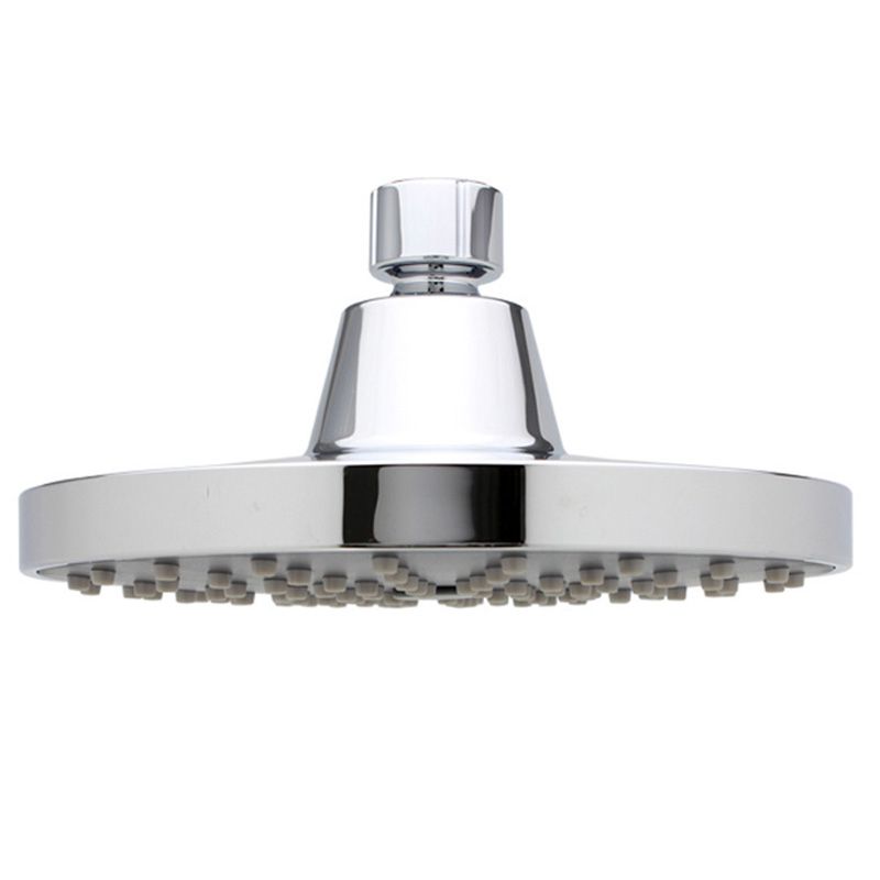 Round Fixed Shower Head Silver Single Spray Wall-Mount Shower Head ...