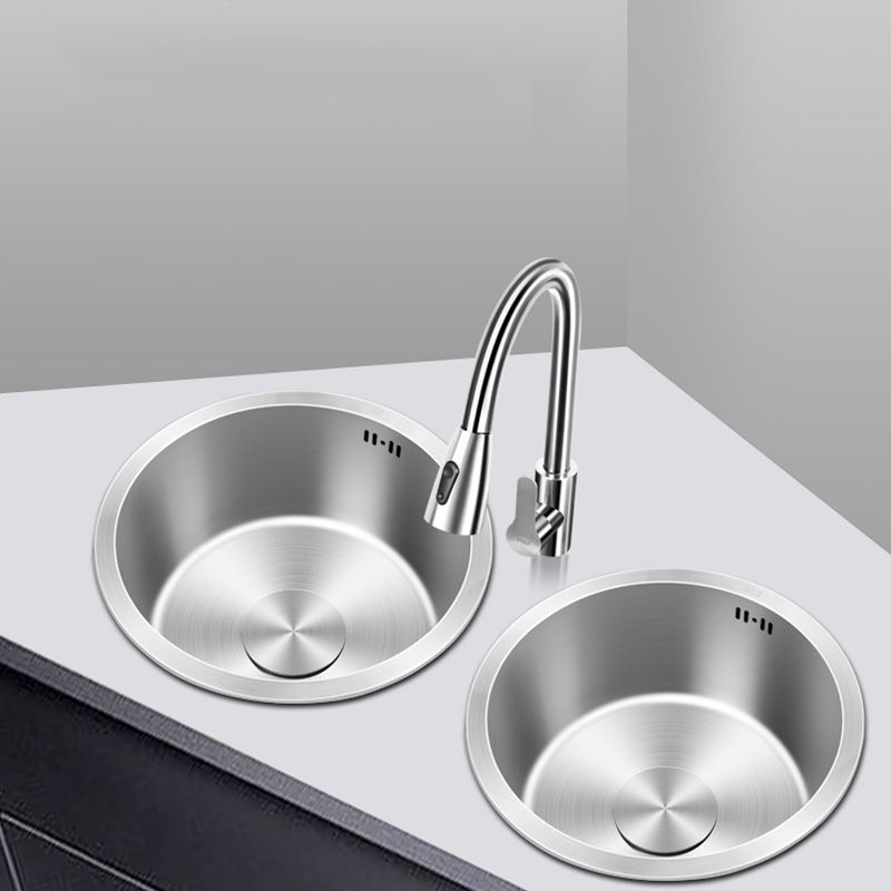 Contemporary Style Kitchen Sink Stainless Steel Round Kitchen Sink ...