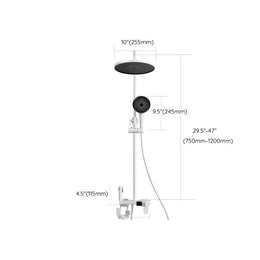 Modern Shower System Slide Bar Included Wall Mounted Shower Set - Clearhalo