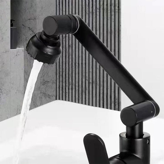 Modern Vessel Sink Faucet Stainless Steel Lever Handles Swivel Spout ...