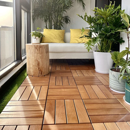 Square Plank Flooring Click-Locking Water Resistant Hardwood Flooring ...