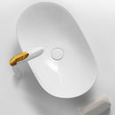 Luxury Bathroom Sink Ceramic Oval White Basin Drain Assembly Bathroom ...