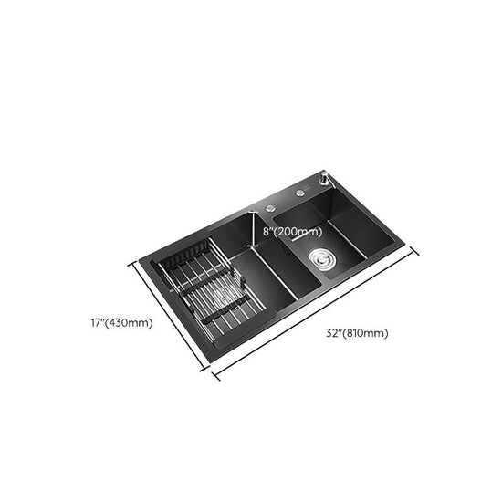 Modern Style Kitchen Sink Stainless Steel Overflow Hole Design Kitchen ...