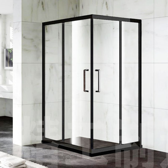 Double Sliding Shower Kit Home Corner Framed Tempered Glass Shower Kit ...