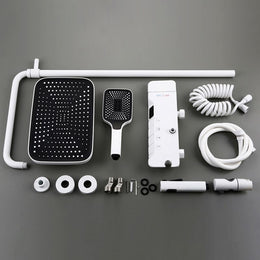 Wall Mounted Shower Metal Shower Faucet Arm Shower System with Slide ...