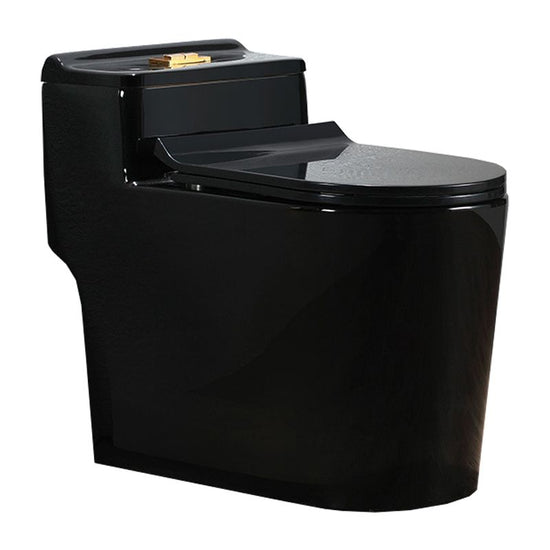 Modern Siphon Jet Toilet Bowl Floor Mount Flush Toilet with Seat ...