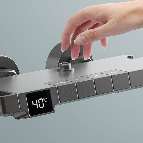 Contemporary Shower Set Slide Bar Handheld Shower Head Wall Mounted ...