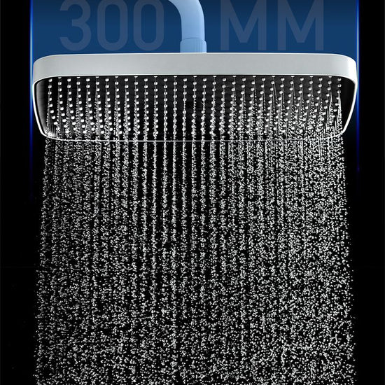 White Shower Set Digital Display Piano Keys Storage Shower Set Bathroom ...