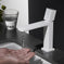 Modern Knob Handle Square Faucet Brass Deck Mounted Bathroom Sink ...