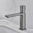 Modern Knob Handle Square Faucet Brass Deck Mounted Bathroom Sink ...