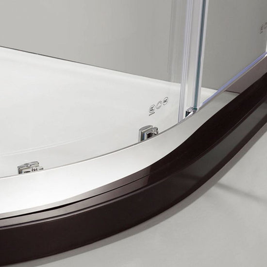 Rounded Shower Enclosure Double Sliding Corner Shower Enclosure - Clearhalo