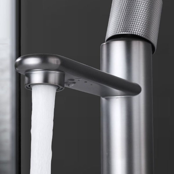 Knob Handle Square Faucet Brass Deck Mounted Bathroom Sink Faucet ...