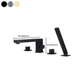 Modern Bathtub Faucet Solid Color Deck Mount Roman Tub Faucets - Clearhalo