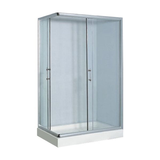 Rectangular Shower Kit Semi Frameless Tempered Glass Shower Enclosure ...