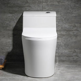 Contemporary Floor Mount Flush Toilet Spray Gun Included Toilet Bowl ...
